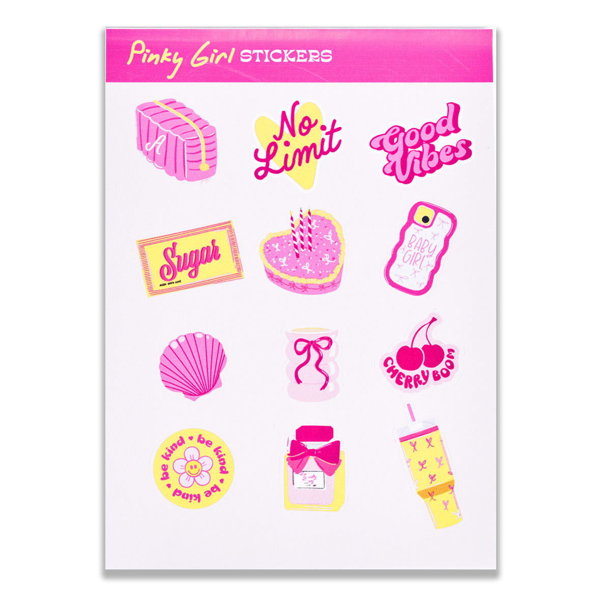 Pinky Girl Stickers – Mofkera