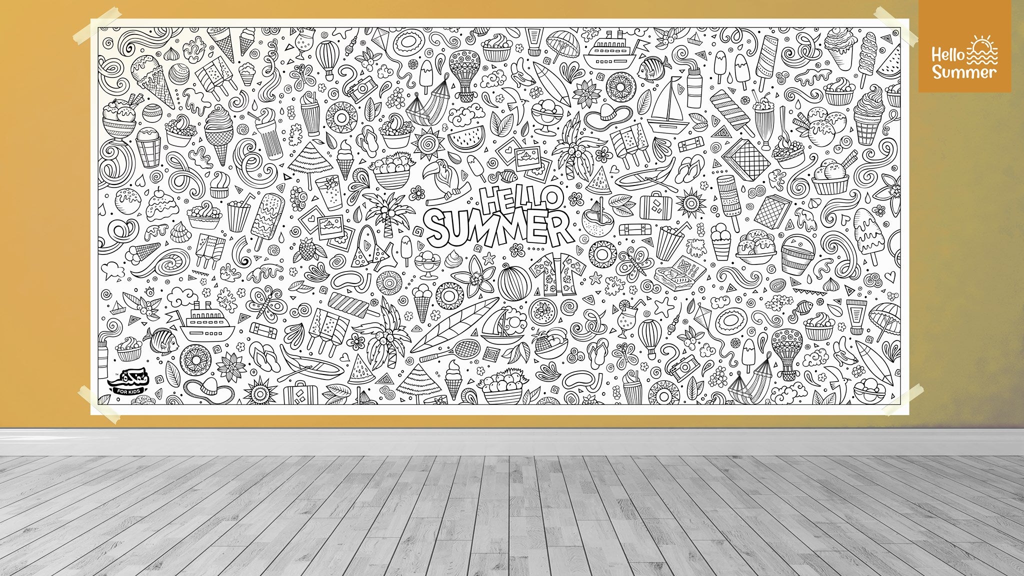 SUMMER- GIANT COLORING POSTER